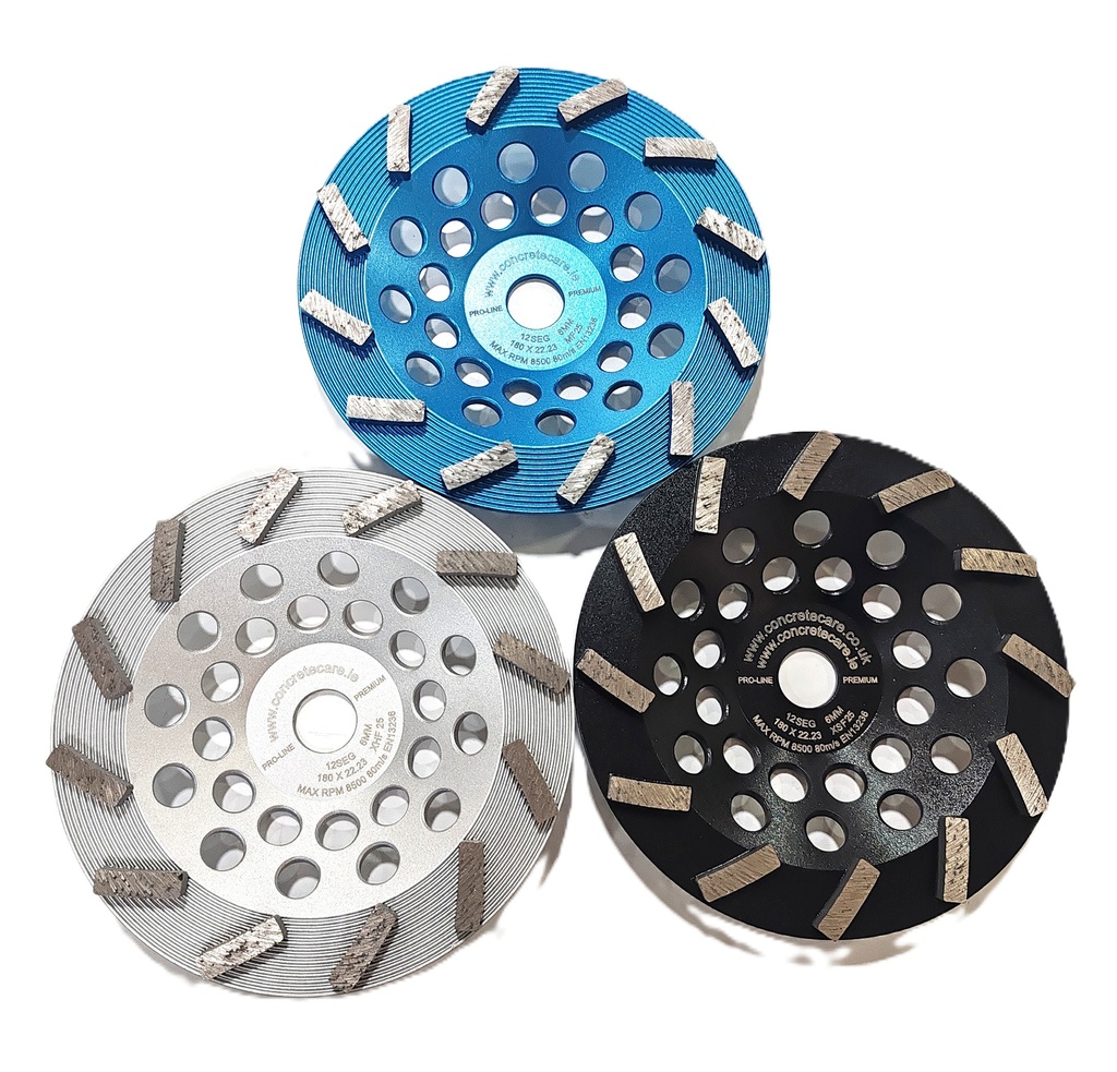 12 Segment Turbo Diamond Grinding Cup Disc ∅180mm | concretecare.ie